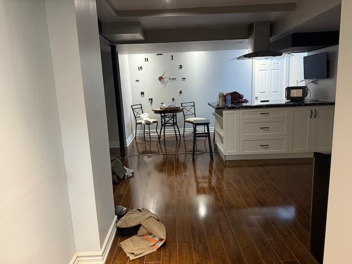Warm Contemporary Basement With Walk In Entrance - アックスブリッジ