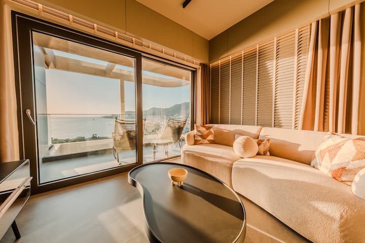 Alanya Kalesinde Panoramik Deniz Manzaralı Süit - 알라니아