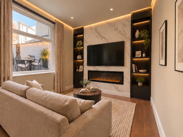 Luxury Apartment Sleeps 4 Patio Free Parking - 프레스턴