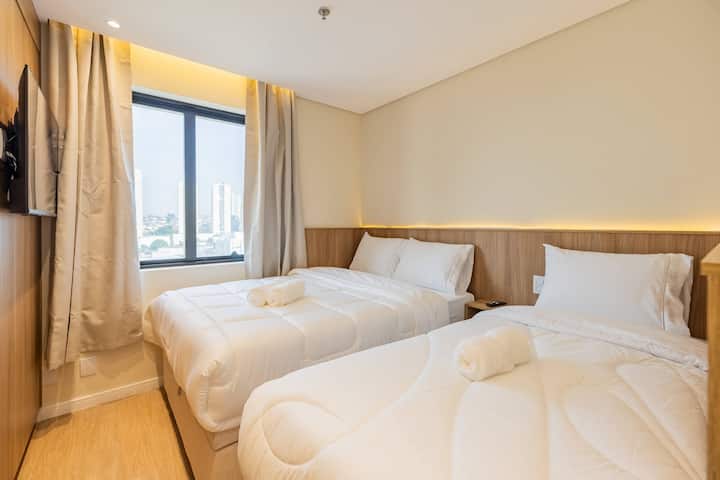 Flat Em Hotel Com 2 Quartos Próx. Ao Aeroporto Gru - Guarulhos