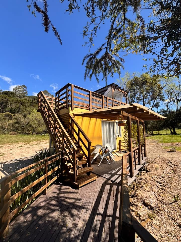 Cabana Amarela Jacuzzi E Vista Para O Jardim - Urubici