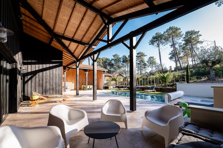 Magnifique Villa Golf Biscarrosse Avec Piscine - Biscarrosse