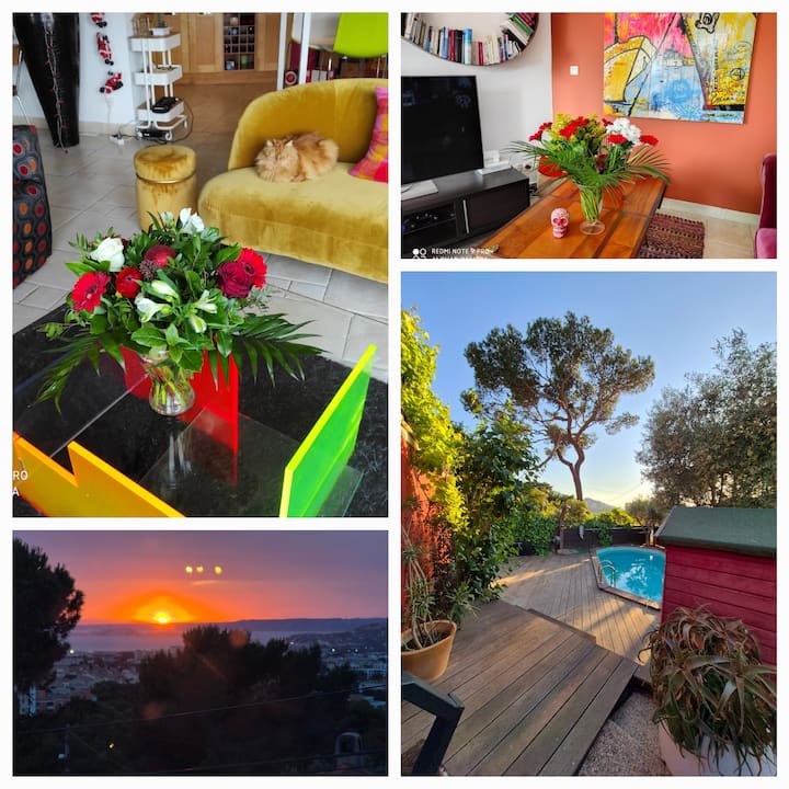 Maison Pétillante, Vue Panoramique Mer, Calanques - Marseille