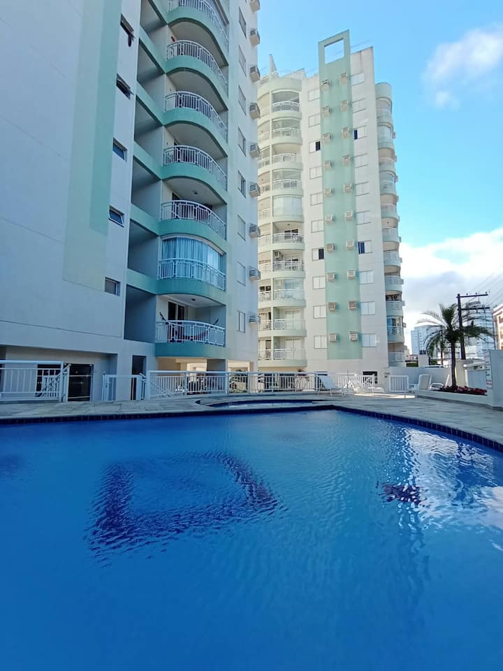 100m Da Praia Do Tombo Piscina + Lazer - Guarujá