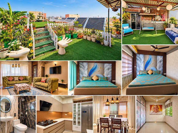 Stylish 2bhk Stay With Beautiful Terrace Garden - 法裡達巴德