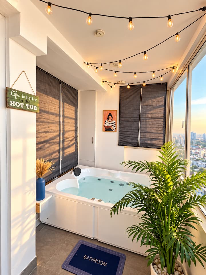 N2h 22nd Floor 1bhk W/ Jacuzzi/ Netflix & Games - Delhi
