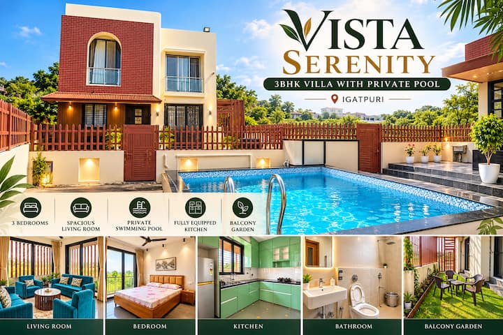 Vista Serenity 3bhk With Private Pool - Igatpuri
