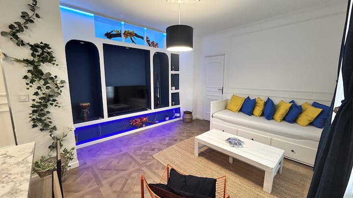 L'oasis Bleu Chic T2 à 20 Min Paris Cdg Expos - Livry-Gargan