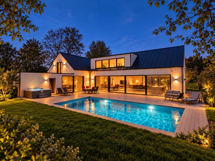 Lyxig Villa Pool Jacuzzi Bastu Gym Bio Centralt - Gothenburg