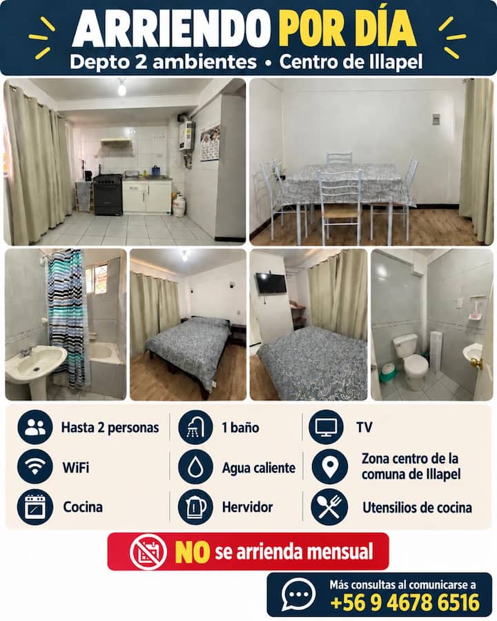 Departamento En Centro De Illapel - Illapel