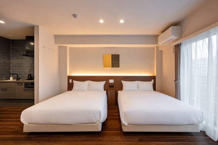 Aima 日本橋 Comfort Room ダブルベッド2台 最大4名 - Ginza