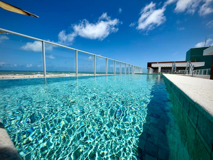 Apto Atalaia, Vista Mar, Piscina No Rooftop - Aracaju