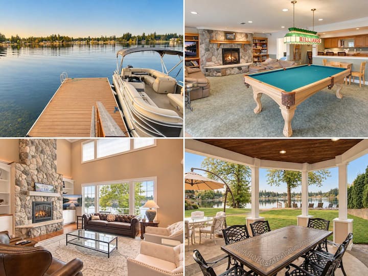 ️Island Lakefront - Game Room - Sleeps 15 - Shelton, WA