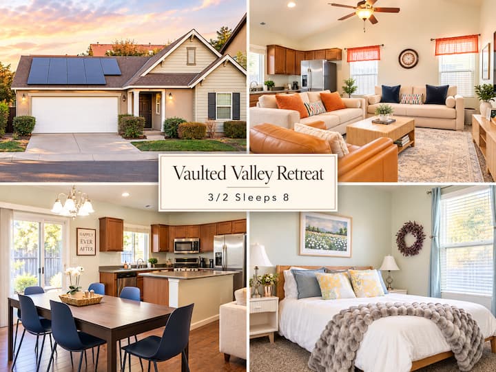 Vaulted Valley Retreat 3/2 Sleeps 8 - Fresno, CA