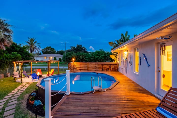 Coastal Villa | 11ppl | Pool | Dock | Bbq | Games - Punta Gorda, FL