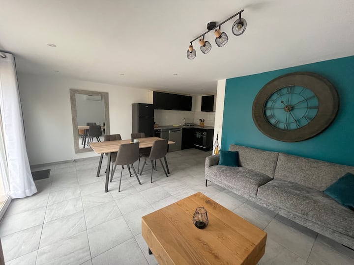 Appartement T3 Climatisé Rez De Jardin Parking - Martigues