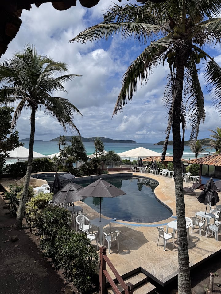 Suíte Climatizada Com Vista Mar, Pé Na Areia - Cabo Frio