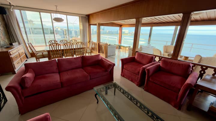 Pethouse Piso 10 Sobre La Rambla Con Gran Terraza - モンテビデオ