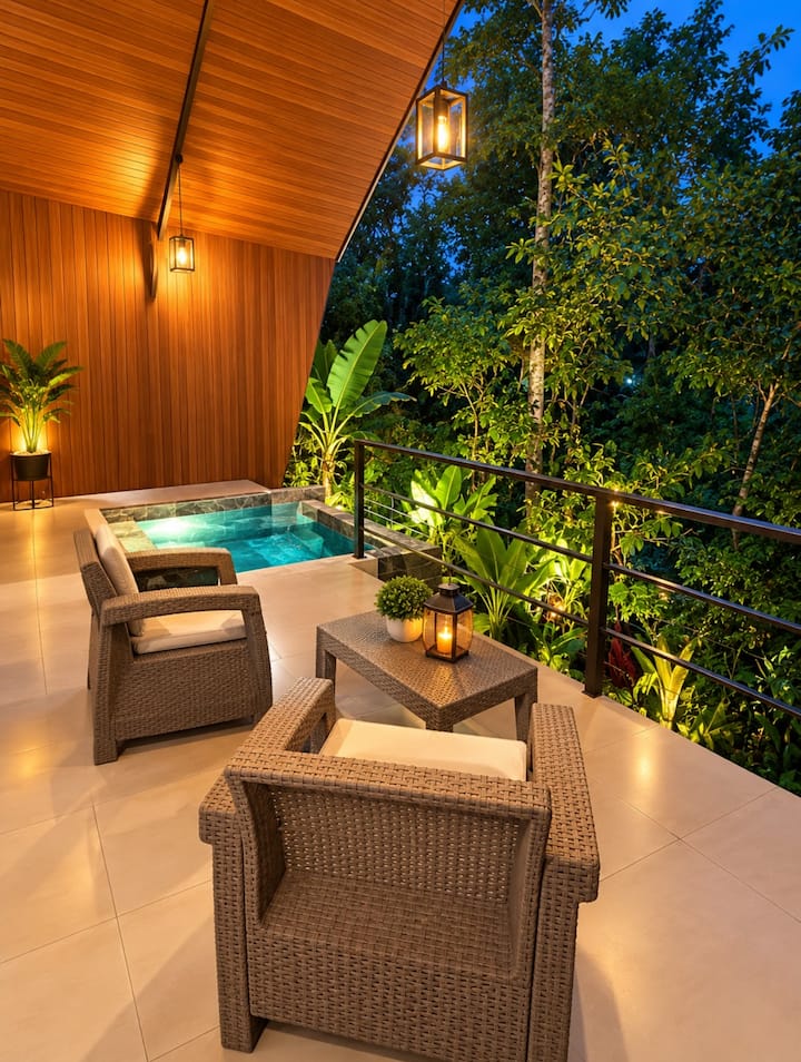 Secluded Retreat Treehouse Villa | Private Jacuzzi - La Fortuna