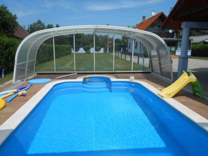Maison De Vacances Pour 6 Personnes Avec Grande Pi - Balatonmáriafürdő