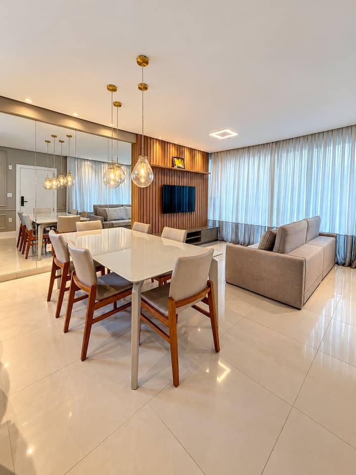 Quadra Mar| 3 Suítes |Vista Mar| 120m² |Hard Rock - Itapema