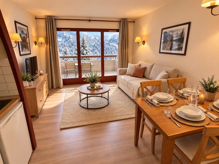 Pour 4-terrasse Sud-vue-pistes 30m-tout Pédestre - Isola 2000