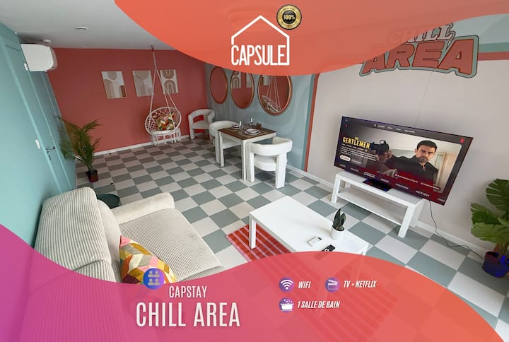 Capstay Chill Area  65m², Clim, Netflix, Mons - Mons