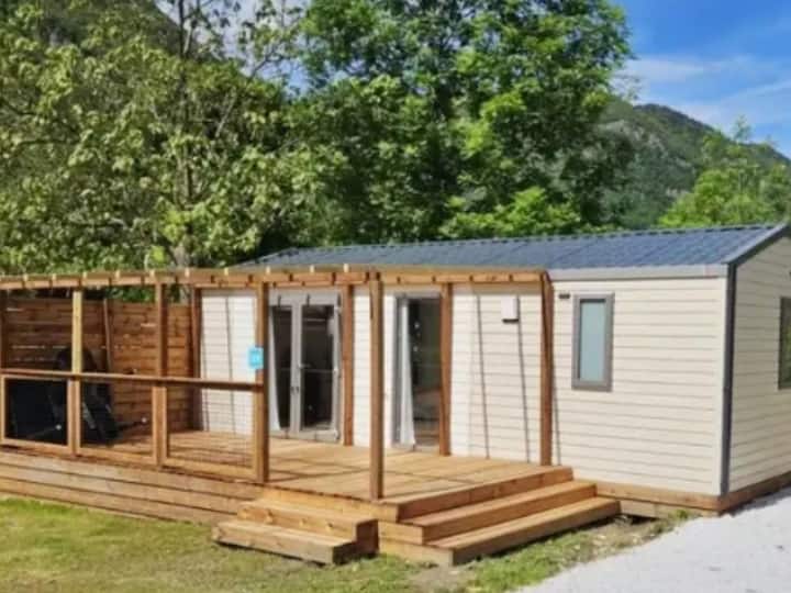 Mobil Home Climatisé, Animaux Admis - 6 Pers. - Ax-les-Thermes
