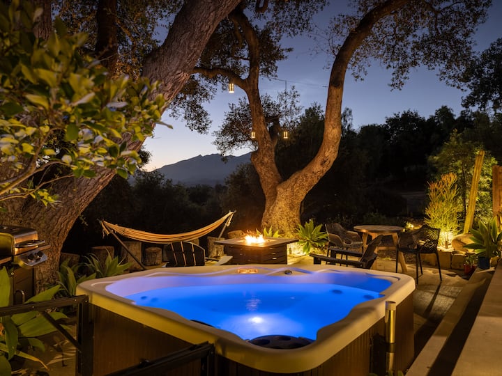 Retreat W/ Hot Tub, Sauna, Sunset Views, Fire Pit - Ojai, CA