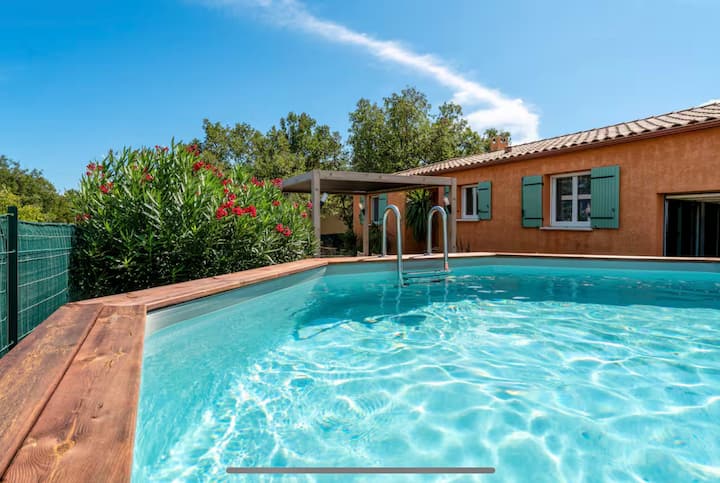 Villa, Piscine Hors Sol Chauffée De Juin à Sept - Languedoc-Roussillon