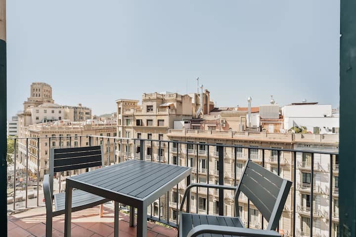 989 Plaza Catalunya Appartement Avec Balcon - Barcelone