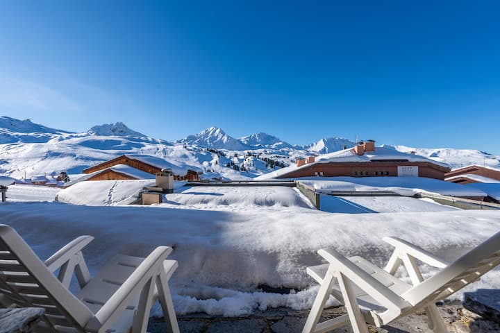 T3 Belle Plagne 2050m Skis Aux Pieds, Parking, Rdj - Rue du Télémétro