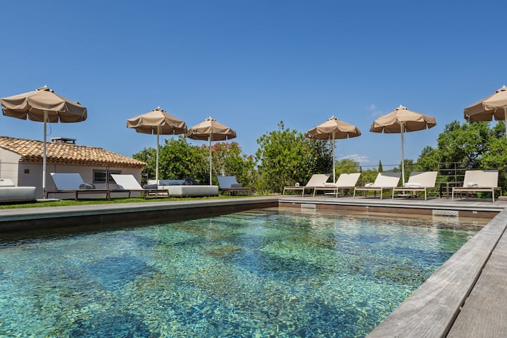 Villa 5 *, Vue Mer, Piscine Chauffée, 16 Pers - Rayol-Canadel-sur-Mer