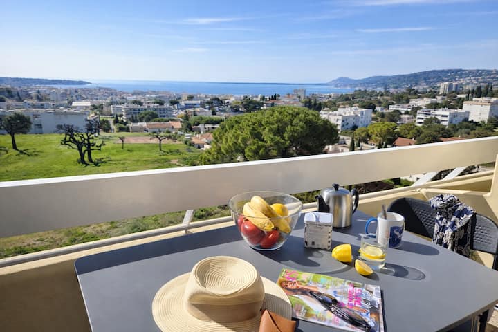 Sea View Riviera, Charmant 3 Pièces, 4p, Pk, Ac - Marineland - Antibes