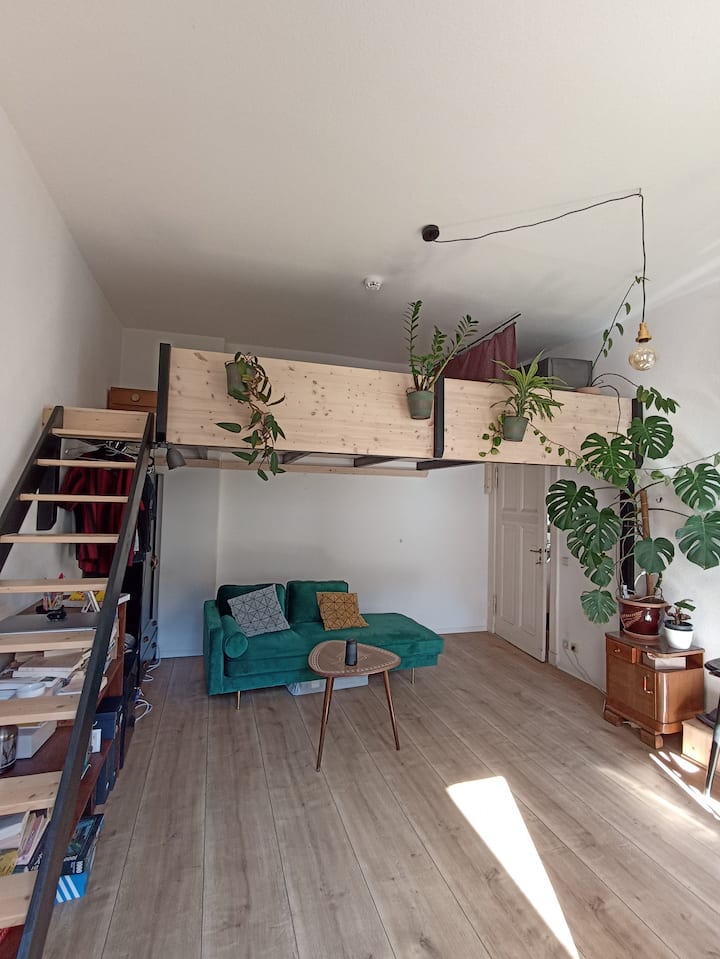 Bright, Quiet Studio Apartment With Loft Bed - Berlin
