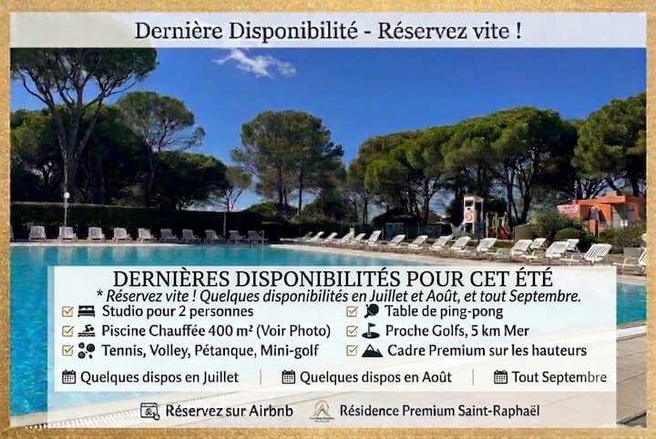 Studio Cosy Terrasse Piscine Tennis Mer Esterel - Saint-Raphaël