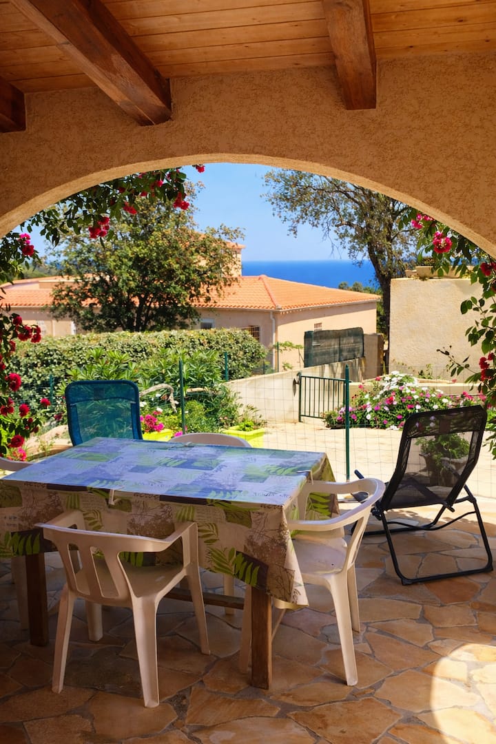 Mini Villa Vue Mer / Montagne Terrasse –5 Mn Plage - L'Île-Rousse