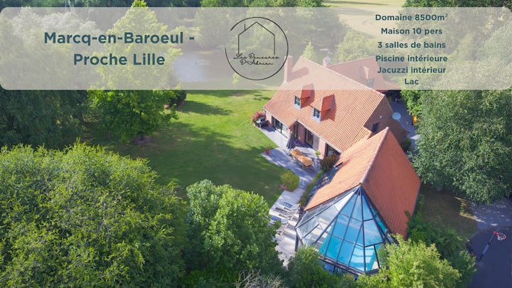 Piscine Privée · Jacuzzi · Maison Du Lac · 10 Pers - Tourcoing