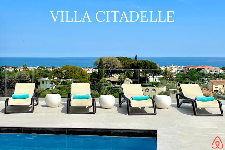 Villa Citadelle Great Views, Pool, Hot Tub, Pool Table, Gym Family/friends Vacay - Antibes