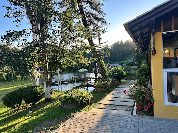 Casa De Campo C/ Piscina E Ar/ Ideal Para Famílias - Indaial