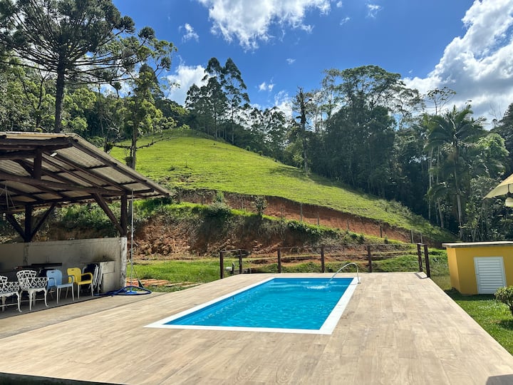 Casa De Campo C/ Piscina E Ar/ Ideal Para Famílias - Indaial