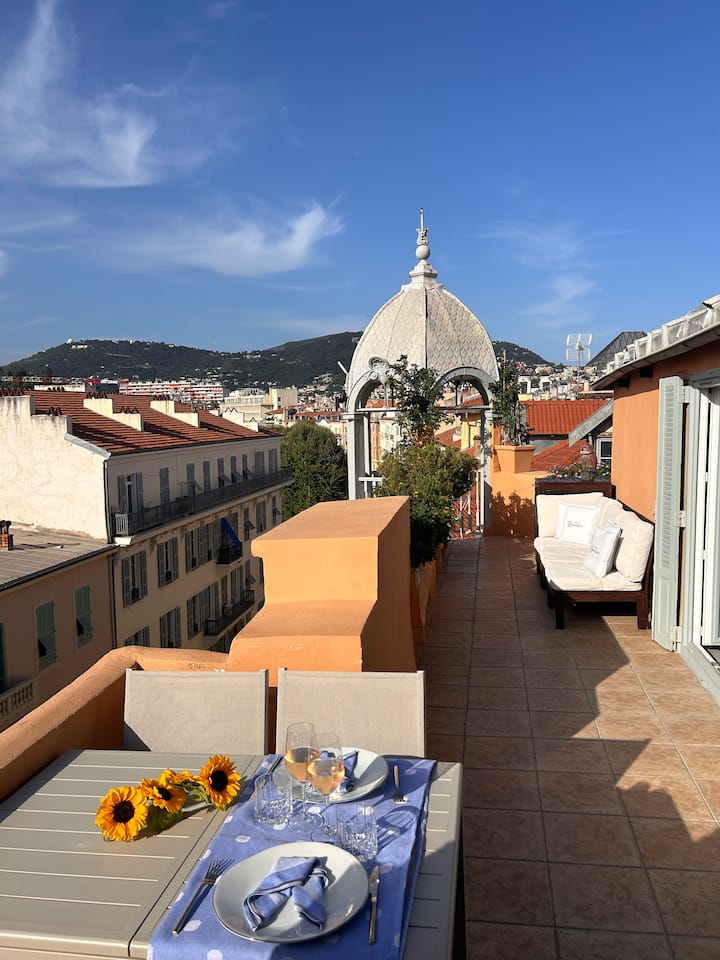 Paviljong De Rose With Large Roof Terrace ! - Nice