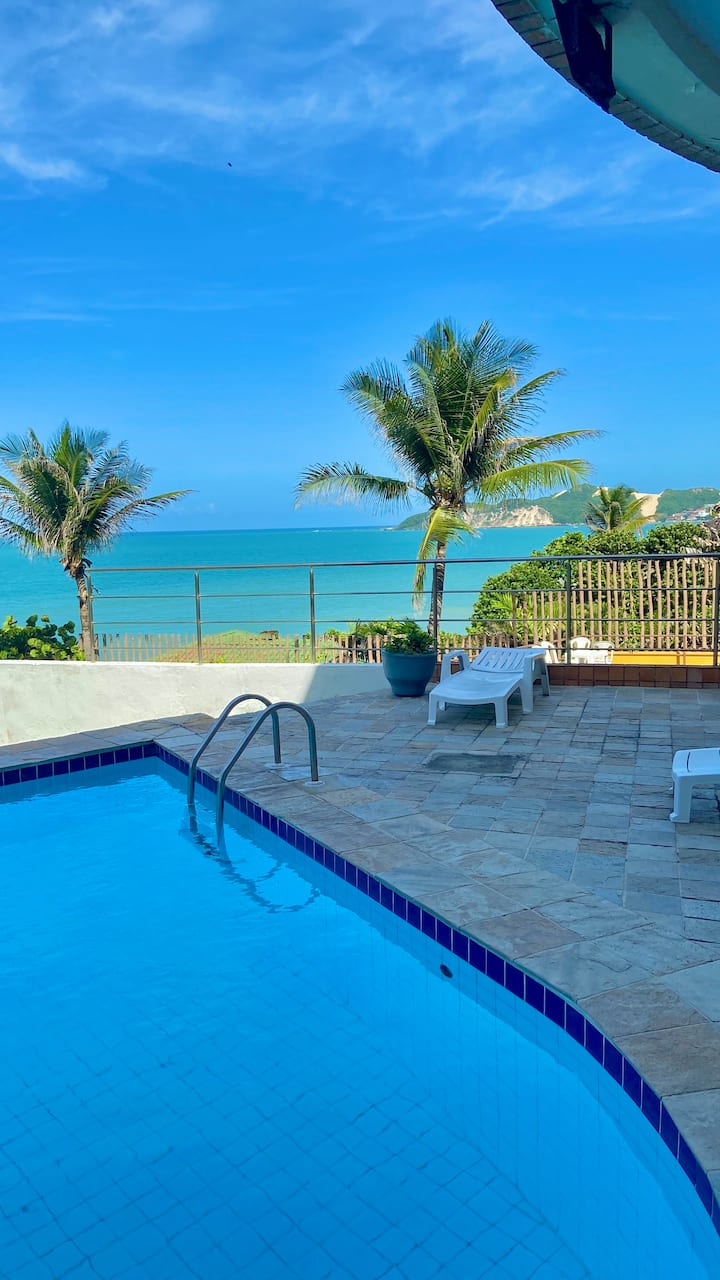 Apartamento 101 A Beira-mar Com Varanda Para O Mar - Natal