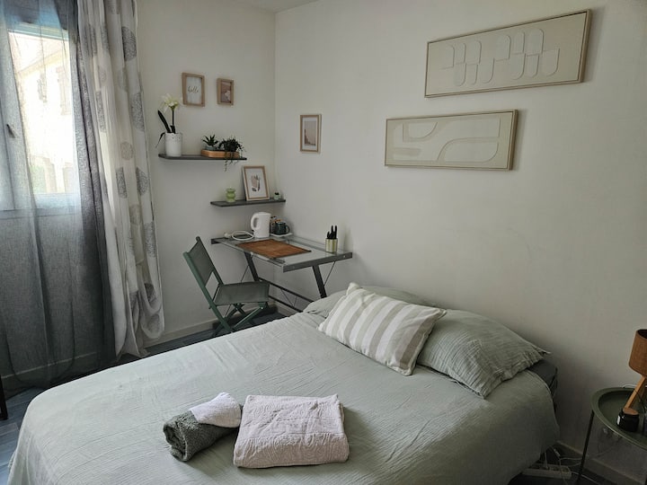 Chambre 1p Au Calme Accès Cuisine - Larmor-Baden