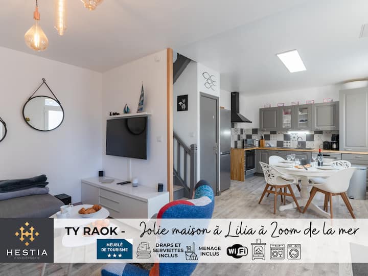 Ty Raok - Jolie Maison à Lilia à 200m De La Mer - Plouguerneau