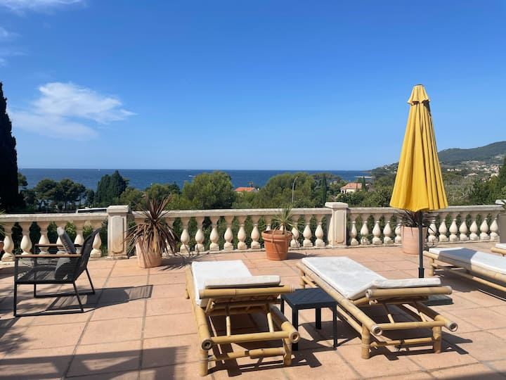 F3*** Face à La Mer & Piscine"le Clos Des 3 Mas" - Presqu'île de Giens