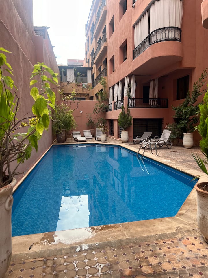 Appartement Avec Piscine Au Coeur De Gueliz - Marrakesh
