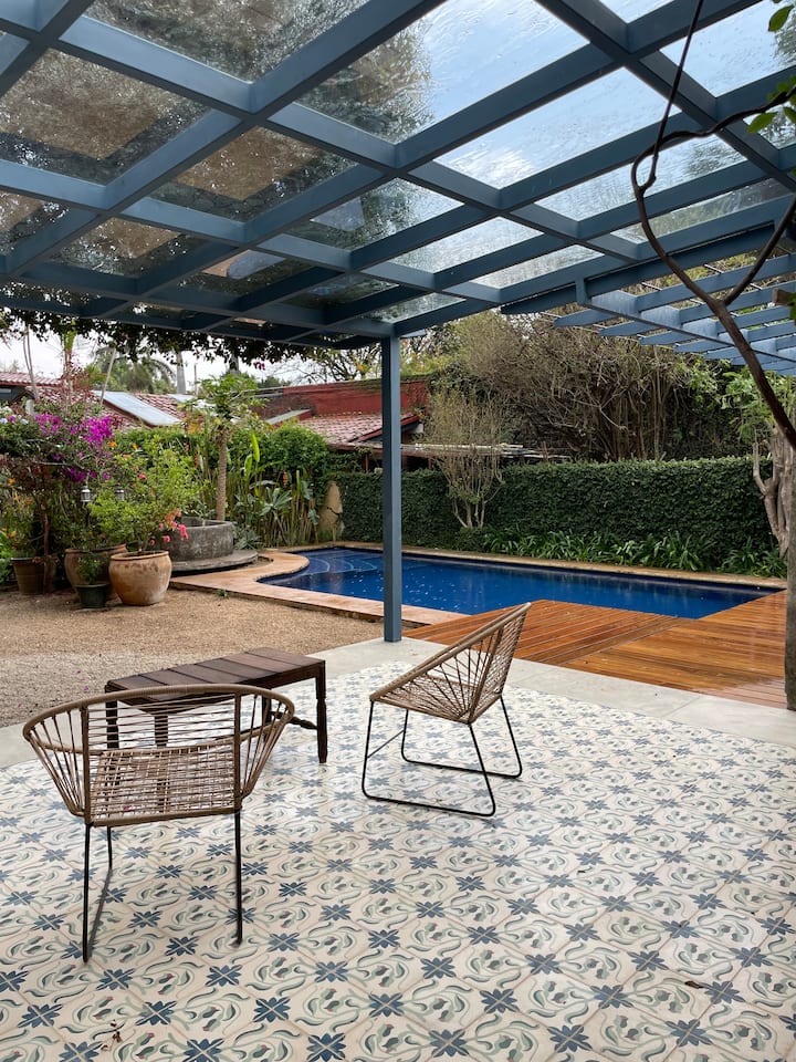Casa Manantiales:
Terraza Privada, Jardín, Alberca - Tepoztlán