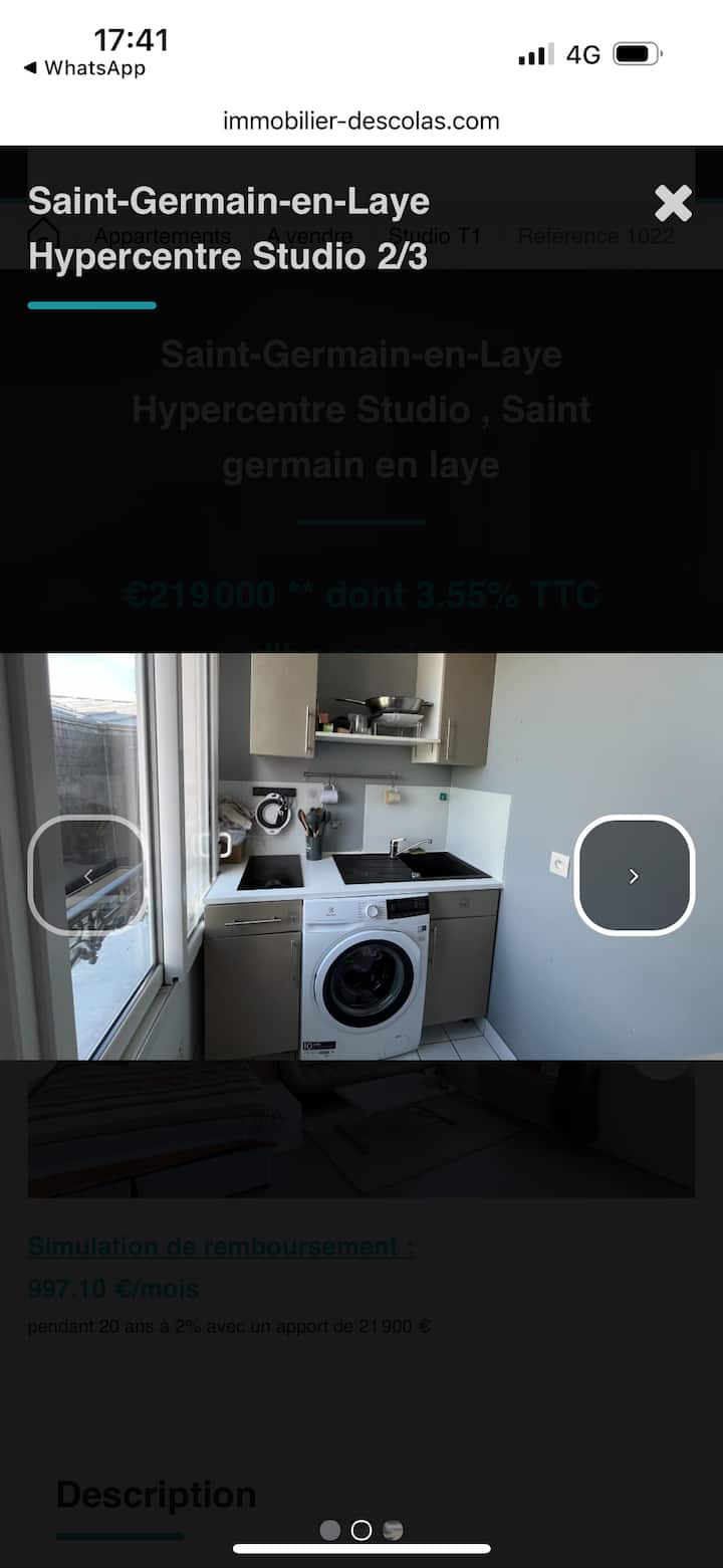Studio En Plein Centre-ville - Saint-Germain-en-Laye