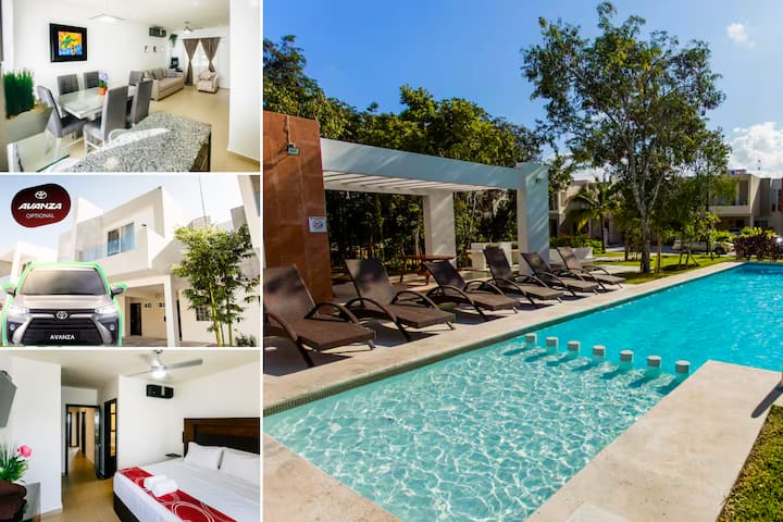 Luxury House W/car. 7 Min From Beach - Playa del Carmen